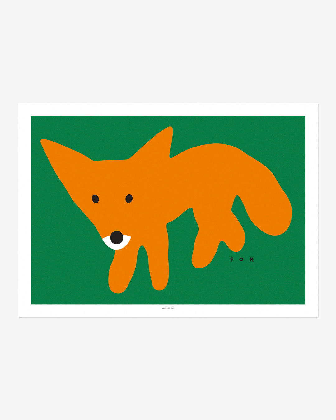 RED FOX - GREEN POSTER – warmgreytail