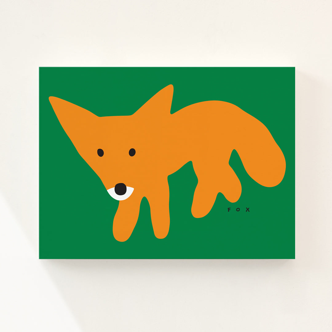 RED FOX - GREEN CANVAS – warmgreytail