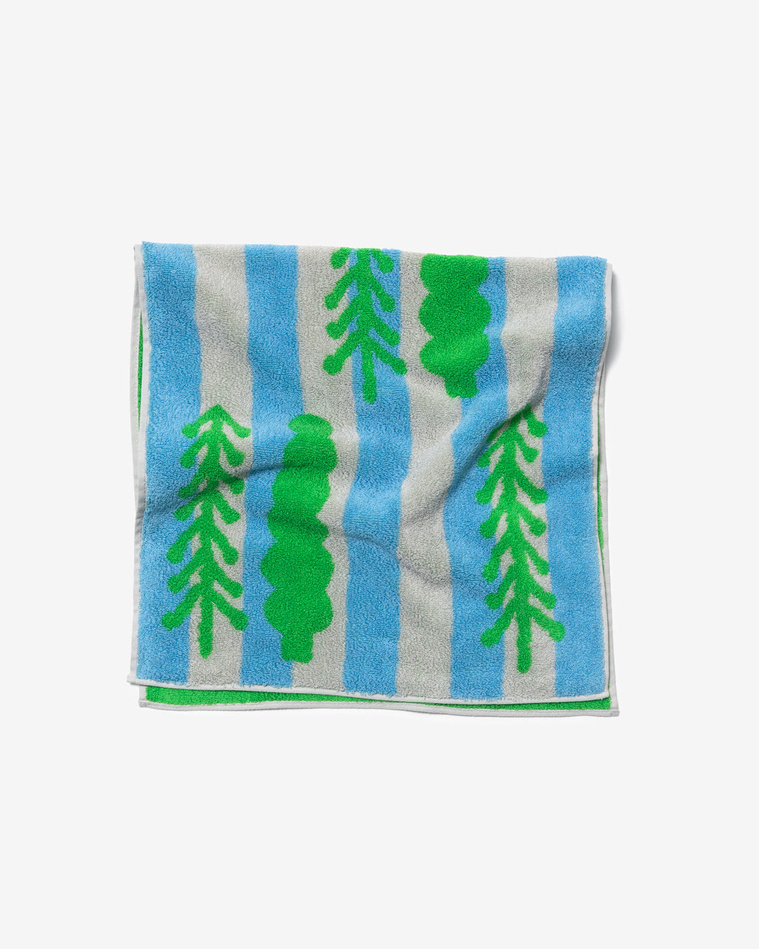 TREES FACE TOWEL - GREEN – warmgreytail